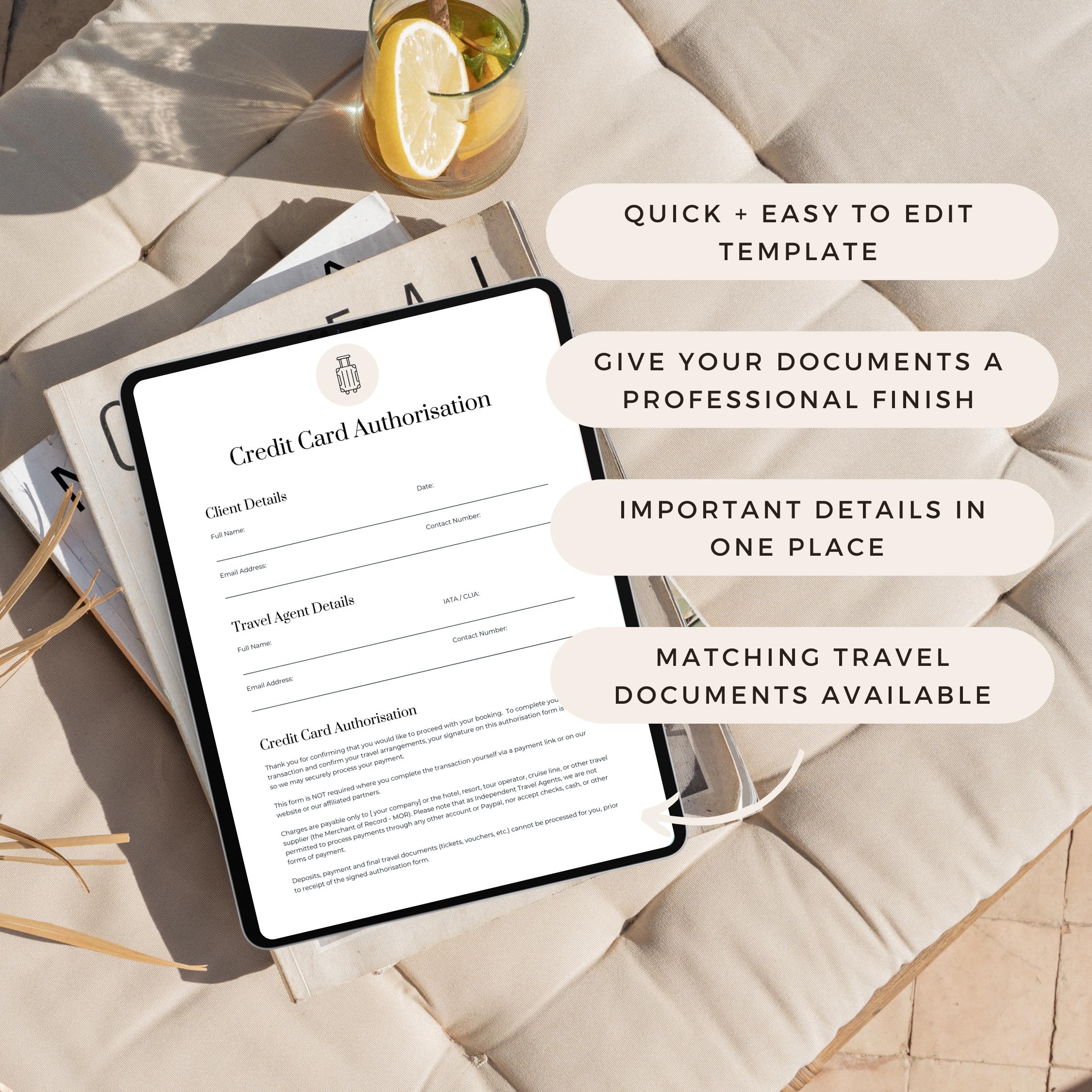 Credit Card Authorisation Form | Credit Card Details Form for Clients ...