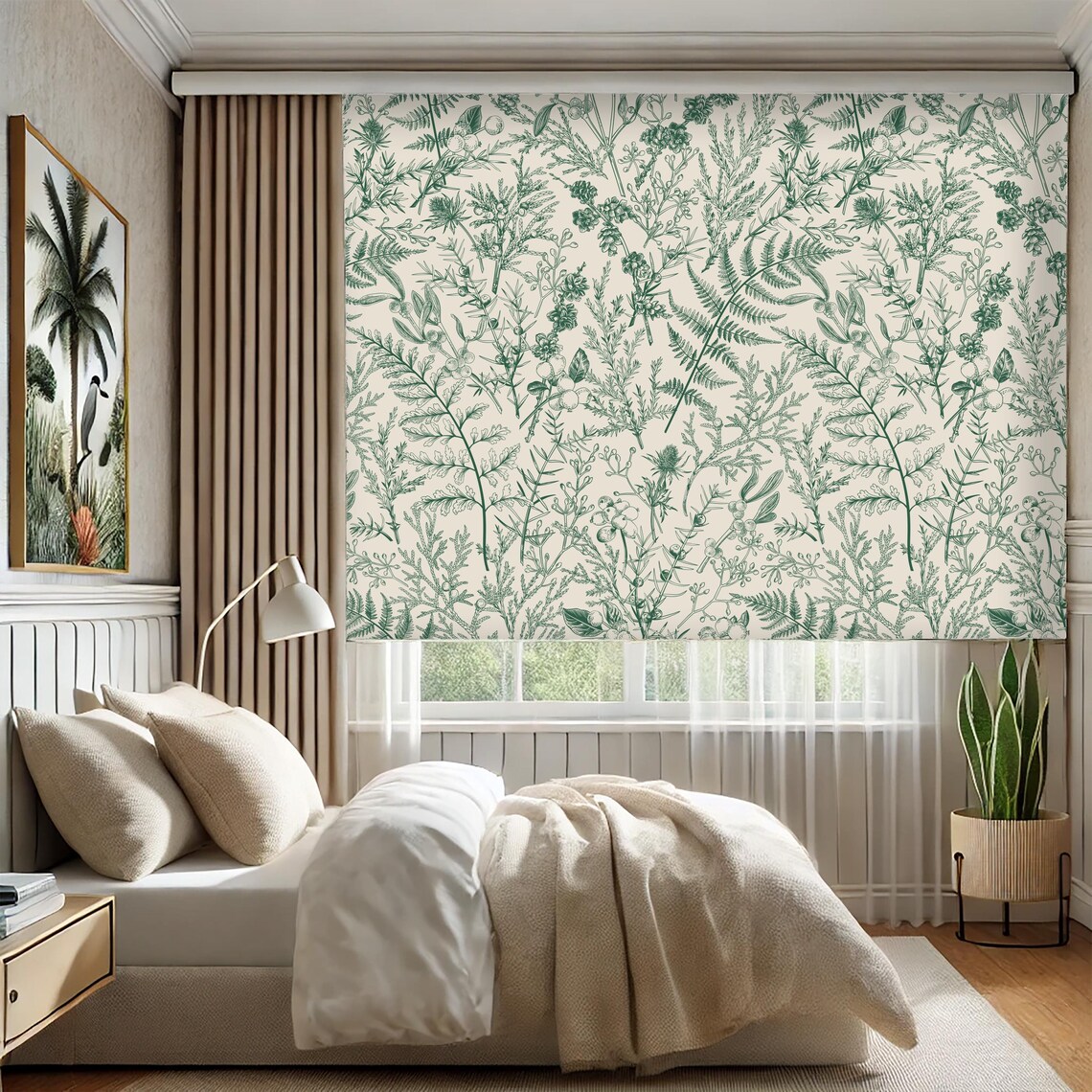 Elegant Eucalyptus Leaf Pattern Roller Blind - Leaf Pattern Roller ...