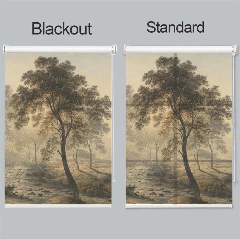 Elegant Eucalyptus Leaf Pattern Roller Blind - Leaf Pattern Roller Blind - Modern Green ...