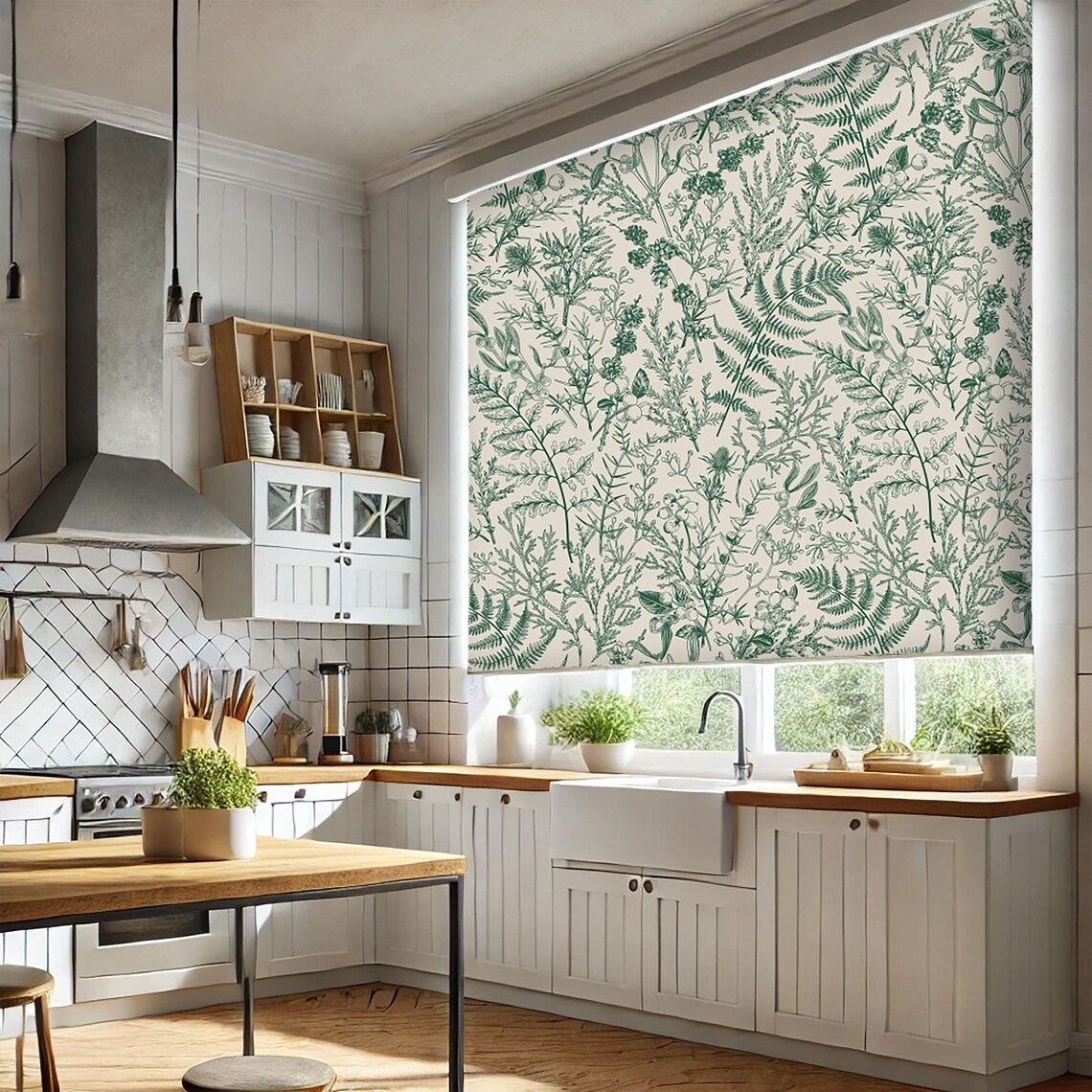 Elegant Eucalyptus Leaf Pattern Roller Blind - Leaf Pattern Roller ...