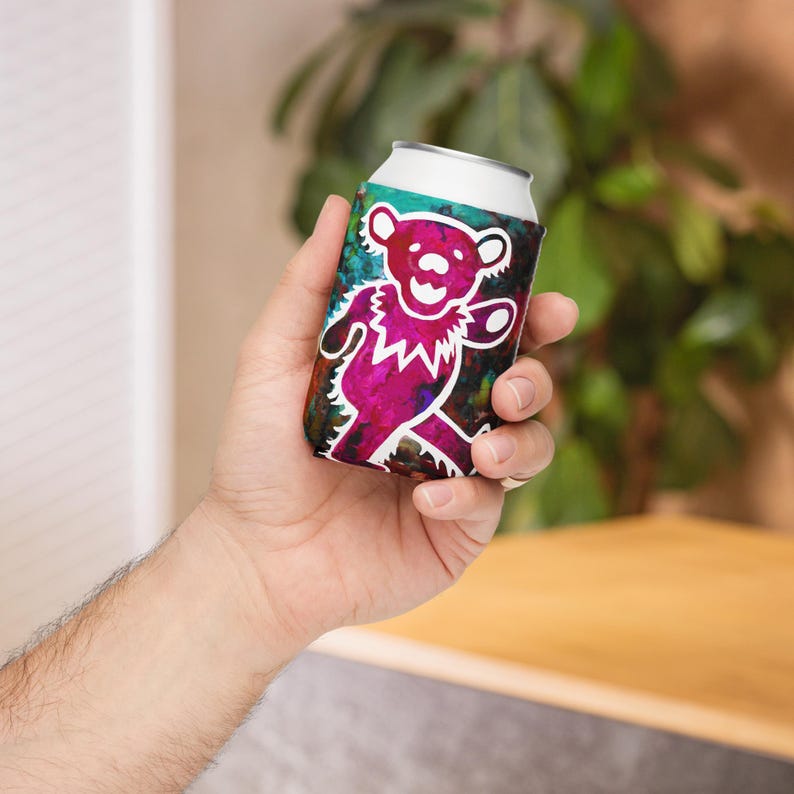 Grateful Dead Dancing Bear Can Cooler – Neoprene Deadhead Party Favor ...