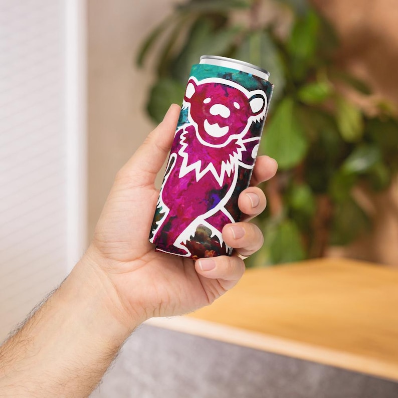 Grateful Dead Dancing Bear Can Cooler – Neoprene Deadhead Party Favor ...