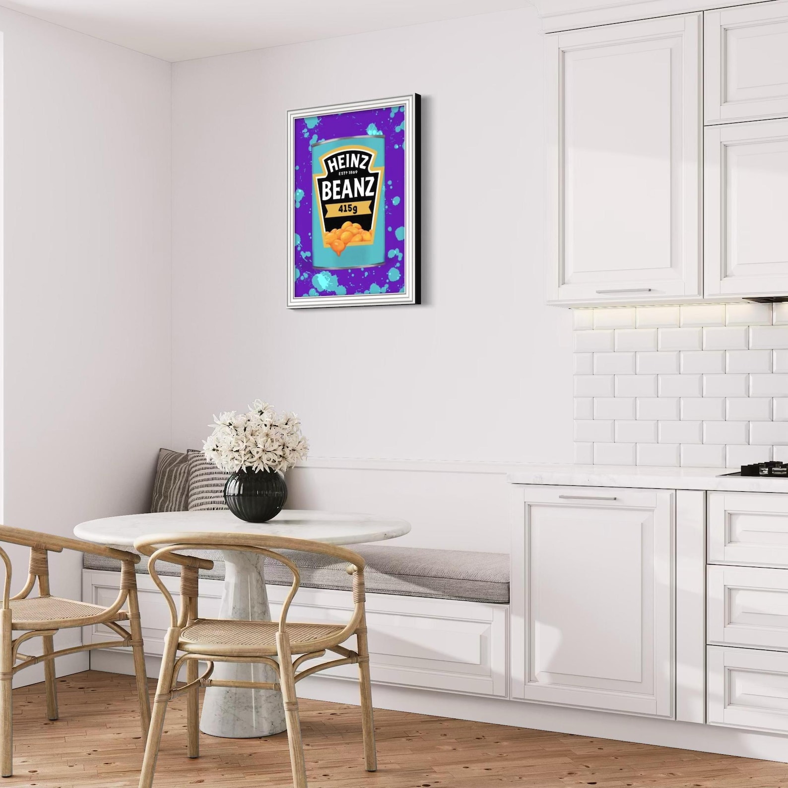 Heinz Beans Art Print/poster, A4 Blue, Unique Quirky Original Art for ...