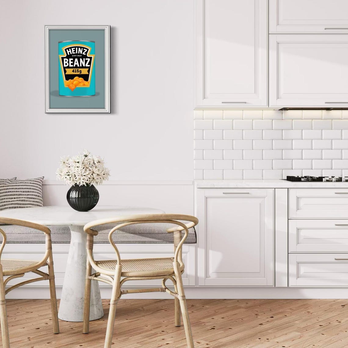 Heinz Beans Art Print/poster, A4 Blue, Unique Quirky Original Art for ...