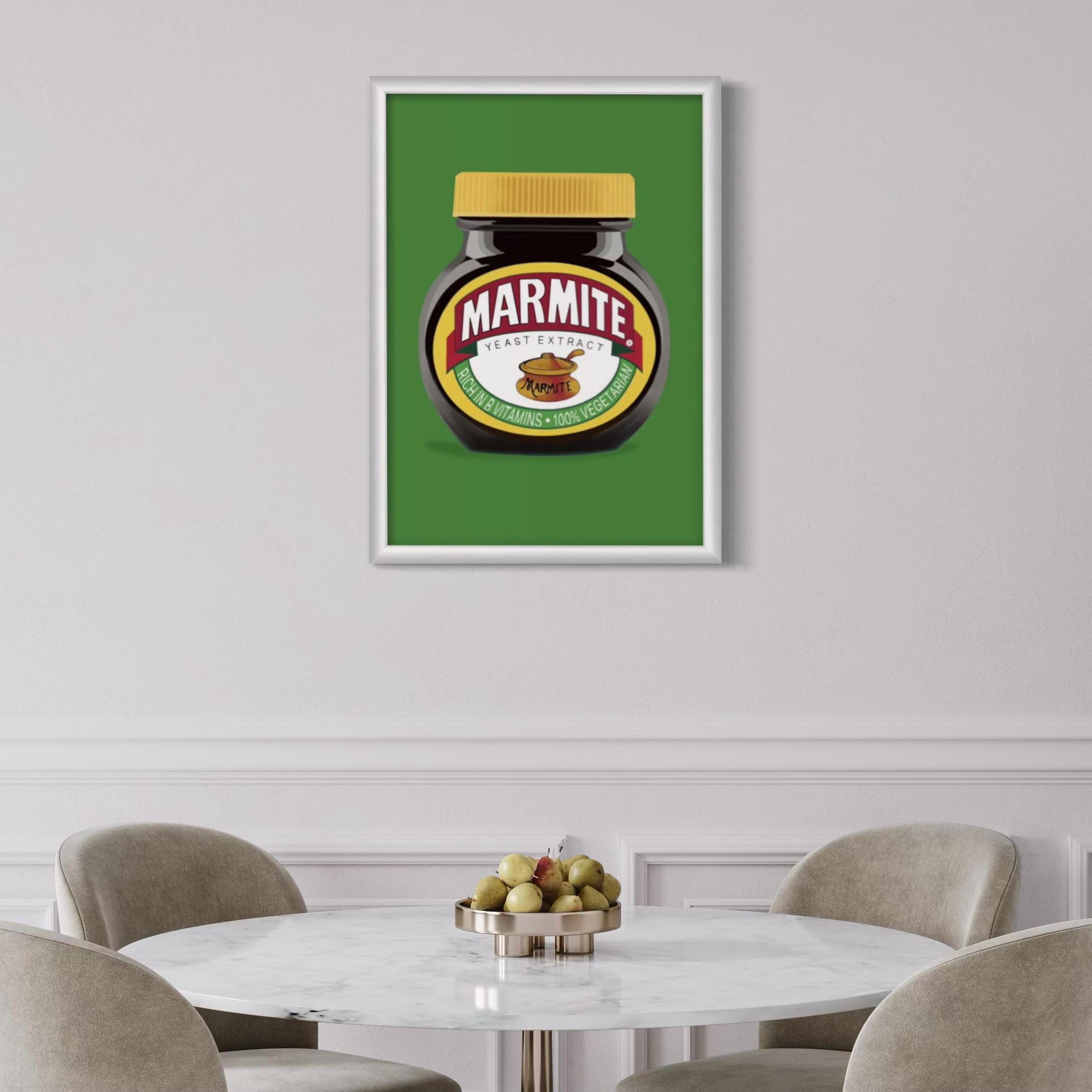 Colourful Marmite Kitchen Art Print Digital Print A4 Size Blue Wall Art ...