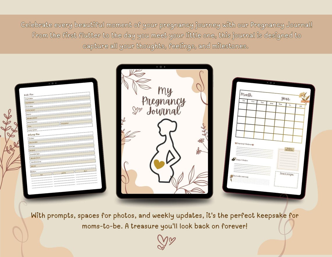 Editable Pregnancy Planner, Templates and Checklist With E-books About ...