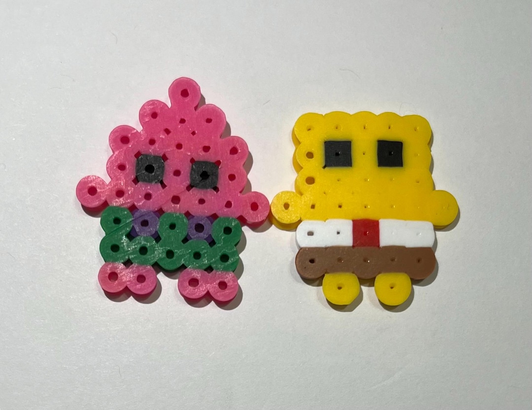 Spongebob and Patrick Tiny Perler Beads - Etsy UK