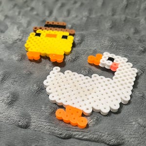 Mischievous Duck and Goose Perler Bead Art - Etsy