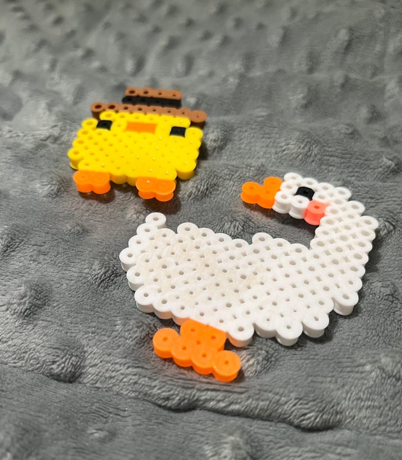 Mischievous Duck and Goose Perler Bead Art - Etsy