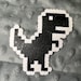 The Lonely T-rex Perler Bead Art Dinosaur Game - Etsy