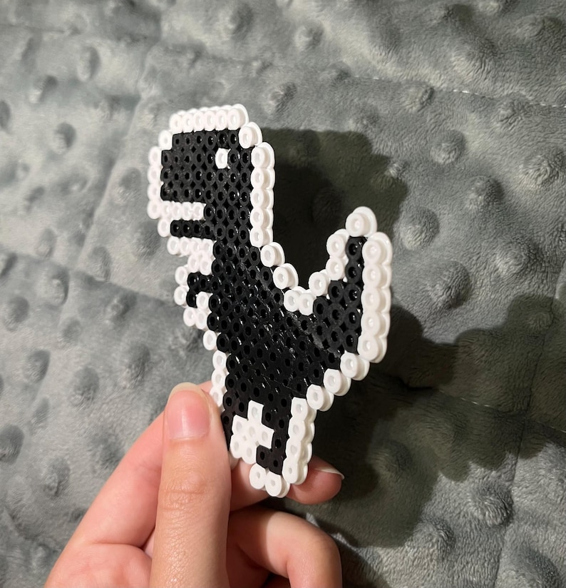 The Lonely T-rex Perler Bead Art Dinosaur Game - Etsy