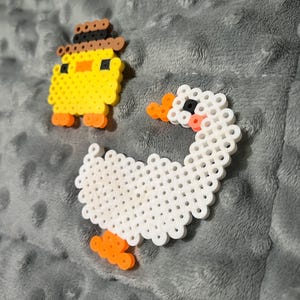 Mischievous Duck and Goose Perler Bead Art - Etsy