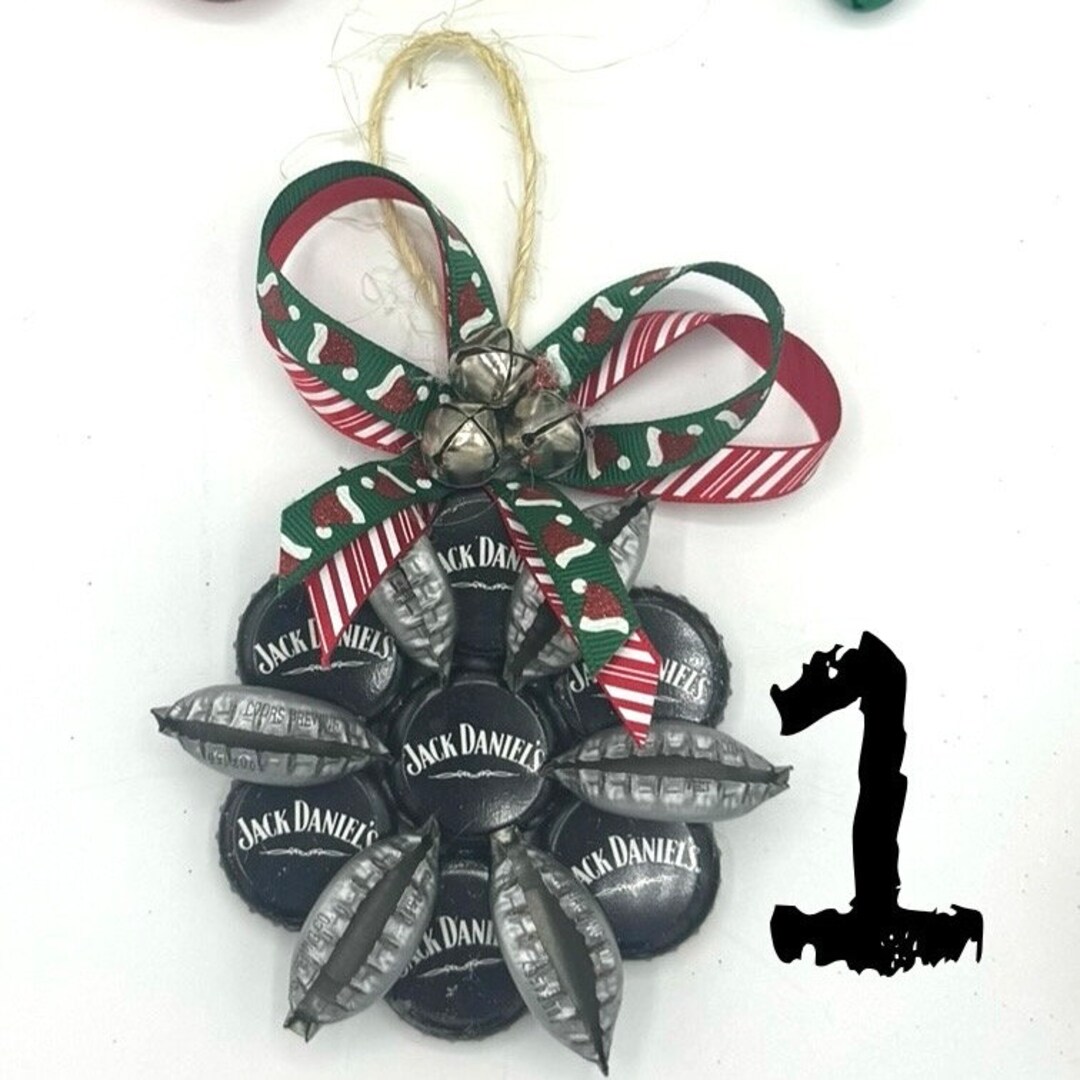 Jack Daniel's Beer Bottle Cap Christmas Ornament Made With Jack Daniel ...