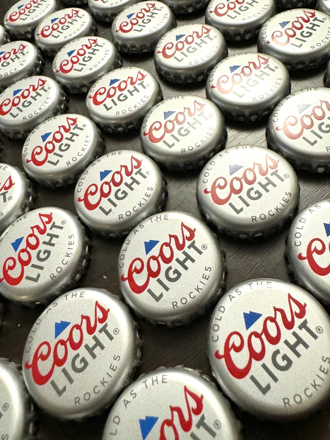 Coors Light 50 New Design Beer Bottle Caps NO DENTS for Crafting - Etsy