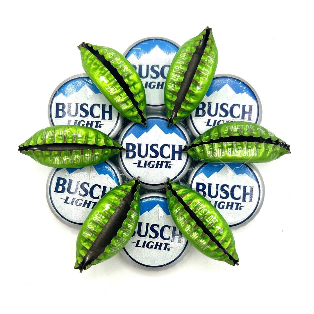 Busch Light Hanging Ornament Handmade Upcycled Bottle Cap Magnet and ...