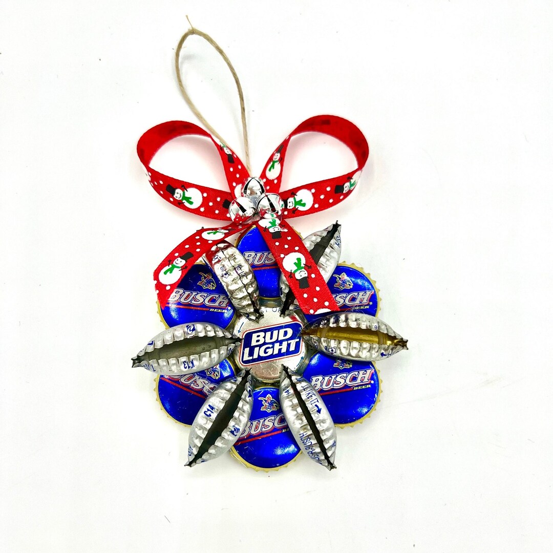Busch Beer Bud Light Bottle Cap Christmas Ornament - Etsy