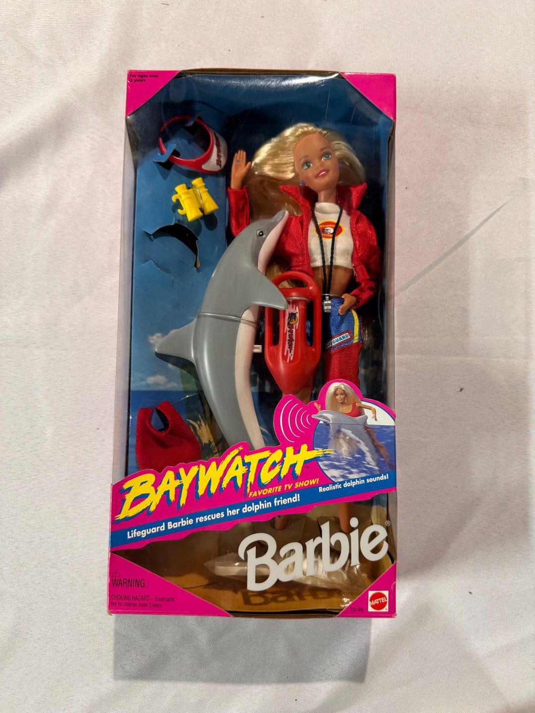 Baywatch Lifeguard Barbie With Her Dolphin Friend 1994 Barbie 13199 ...
