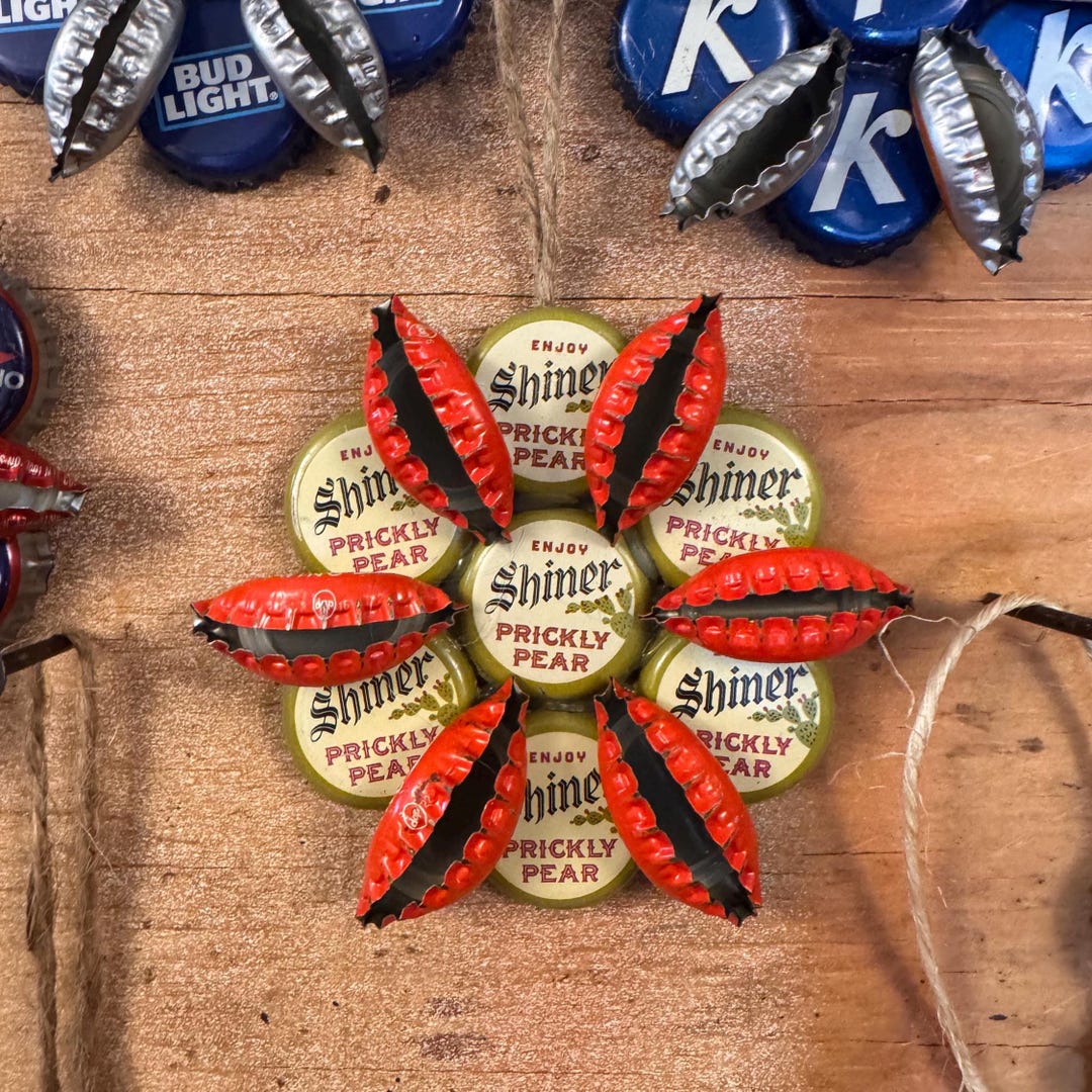 Shiner Prickly Pear Bottle Cap Ornament Made From Beer Caps - Etsy