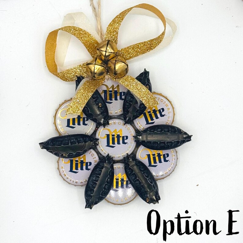 Miller Lite Beer Bottle Cap Ornament - Vintage Miller Lite Caps - Etsy