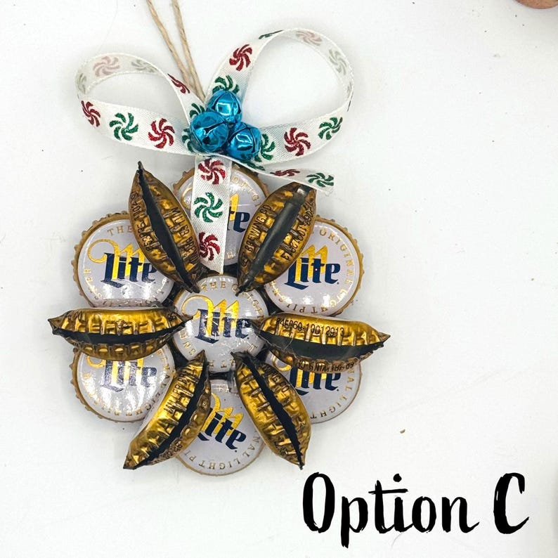 Miller Lite Beer Bottle Cap Ornament - Vintage Miller Lite Caps - Etsy