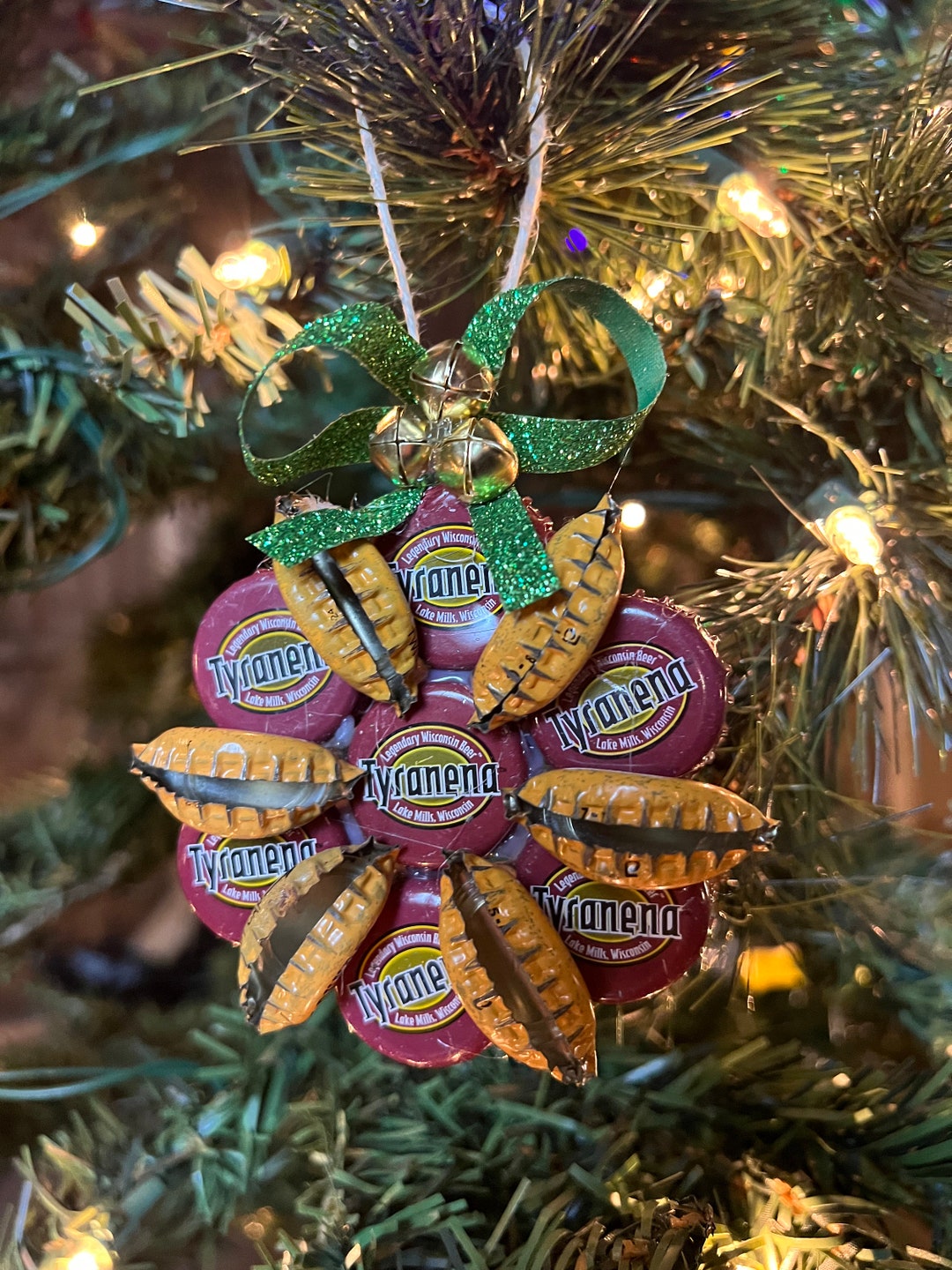 Christmas Beer Bottle Cap Ornament Bottle Cap Art Christmas Gift Idea ...