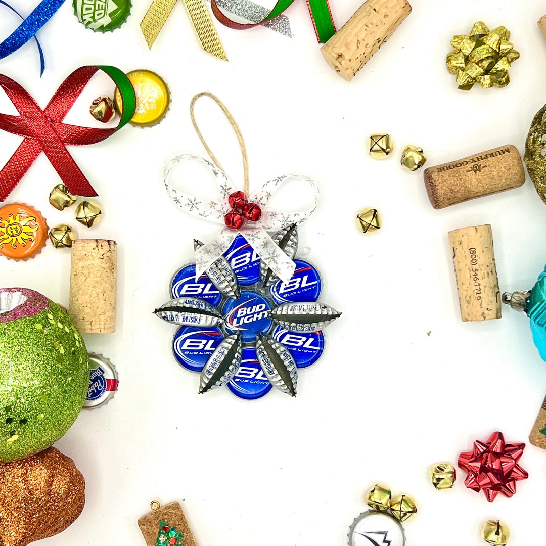 Beer Bottle Cap Christmas Tree Ornament Bud Light - Etsy