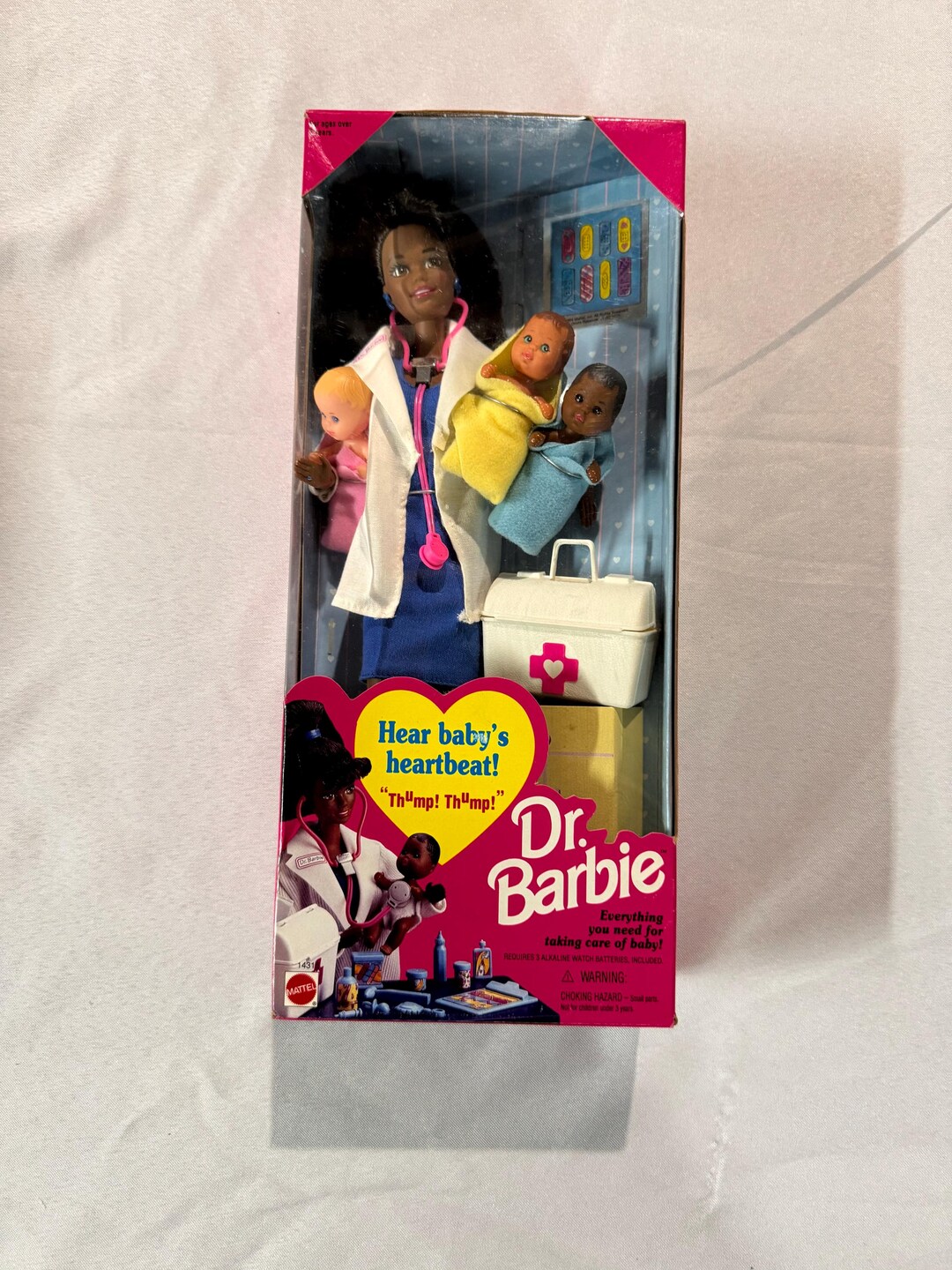 1995 Dr. Barbie - Hear Baby's Heartbeat Doll, 3 Babies, Mattel #14309 ...