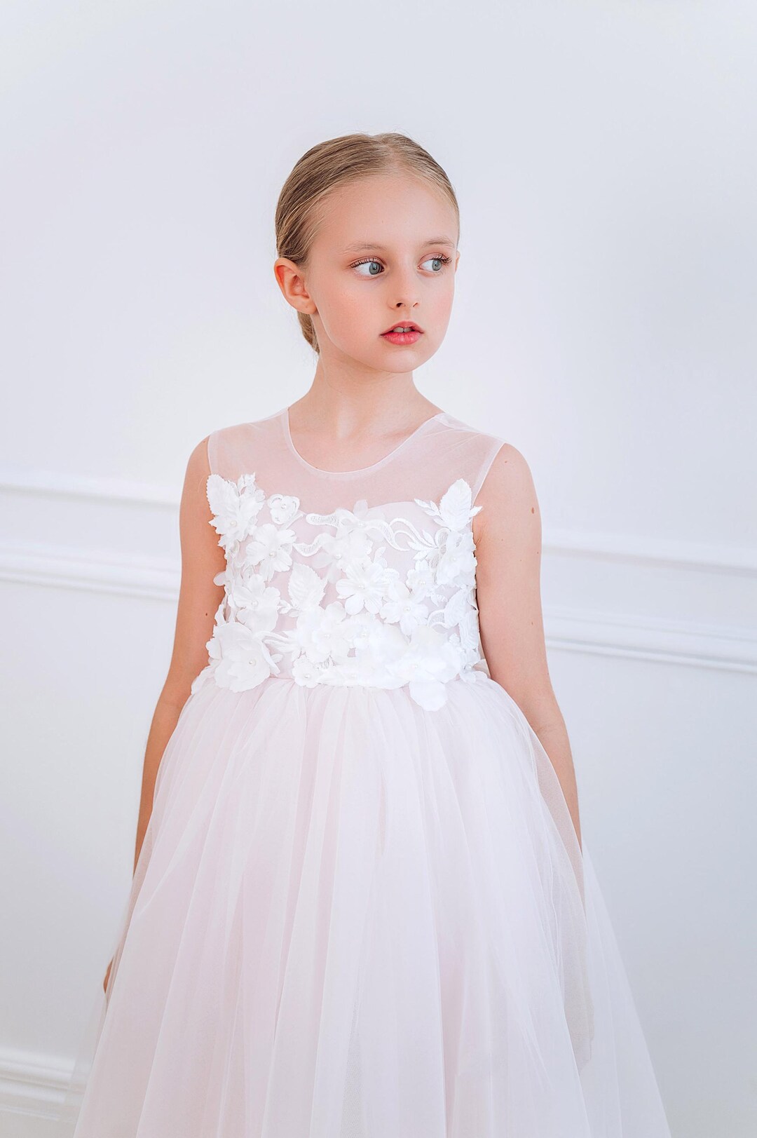 Mini Bride Dress,lace Flower Girl Dress,tutu Dress,tulle Girl Dress ...