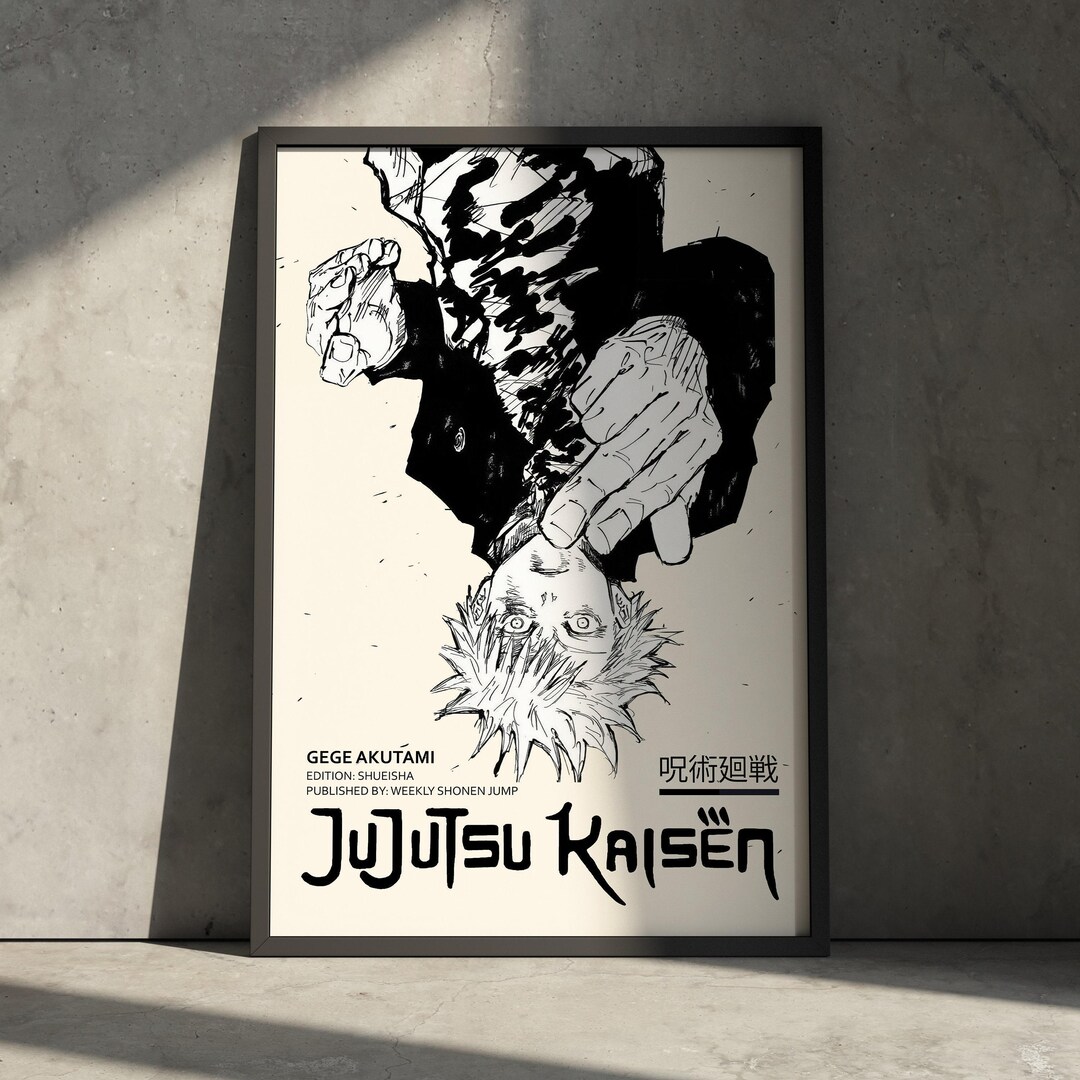 Jujutsu Kaisen Anime Poster Print, JJK Manga Artwork Home Decor ...