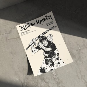 Jujutsu Kaisen Anime Poster Print, JJK Toji Fushiguro Manga Artwork ...