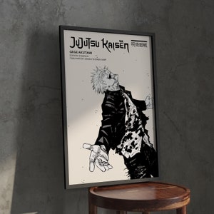Jujutsu Kaisen Anime Poster Print, JJK Manga Artwork Home Decor ...