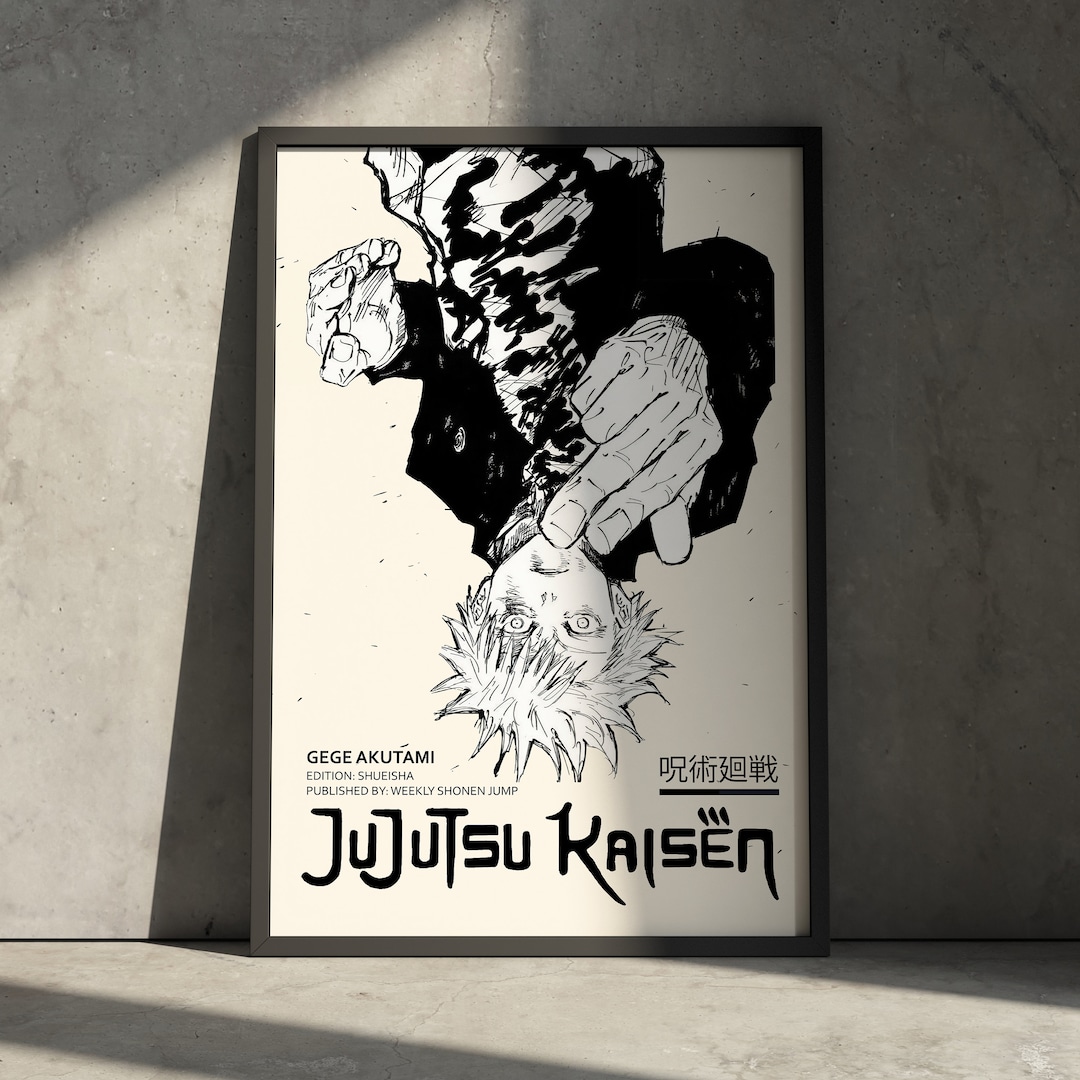 Jujutsu Kaisen Anime Poster Print, JJK Manga Artwork Home Decor ...