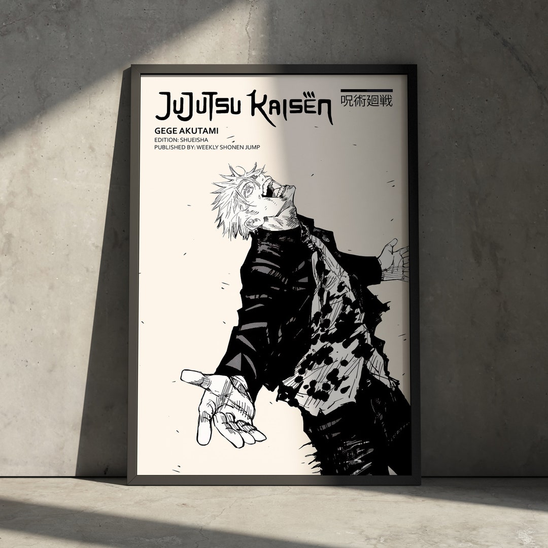 Jujutsu Kaisen Anime Poster Print, JJK Manga Artwork Home Decor ...