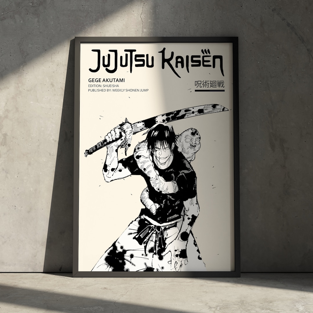 Jujutsu Kaisen Anime Poster Print, JJK Toji Fushiguro Manga Artwork ...