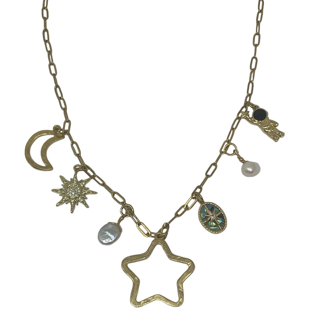 Celestial Style Design Your Own Custom Charm Necklace, Pick 7 Charms ...