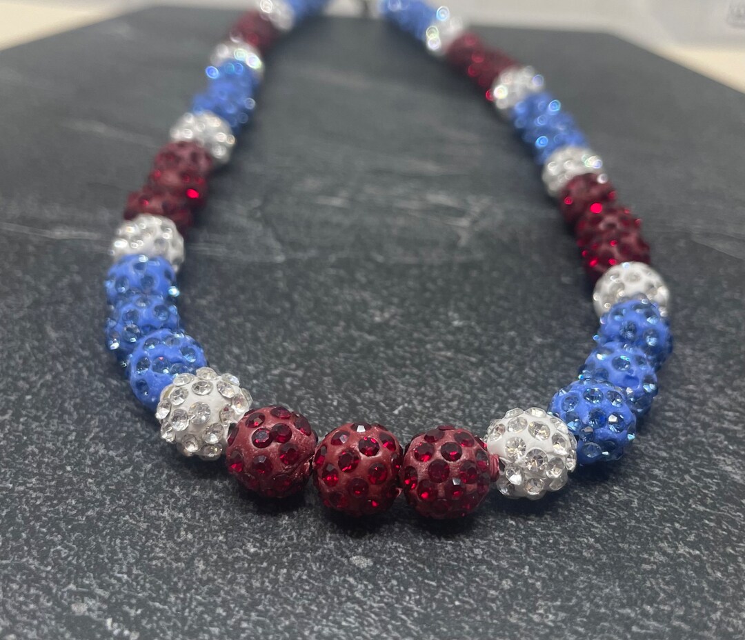 Phillies Beaded Necklace Throwback Colors / Powder Blue / Philadelphia ...
