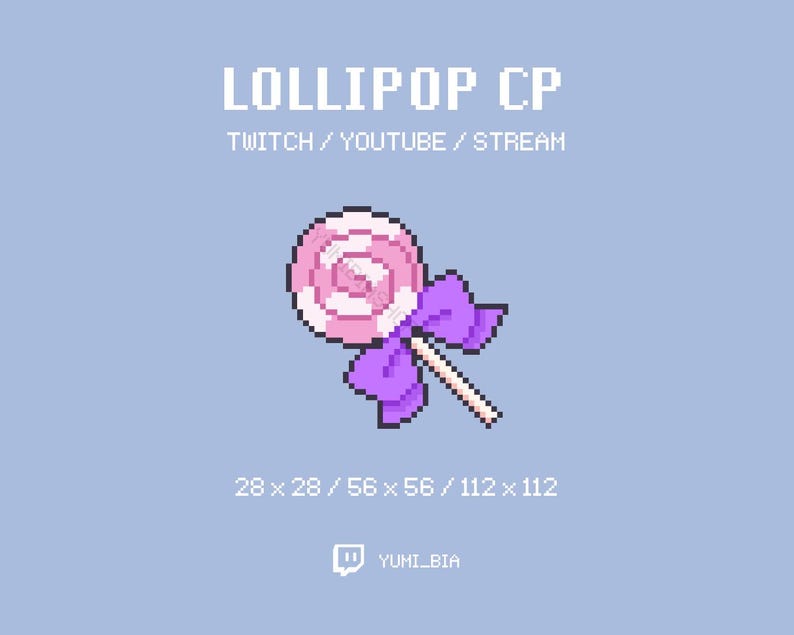 Pixel Art Lollipop Twitch Channel Point Icon (digital Download) - Etsy