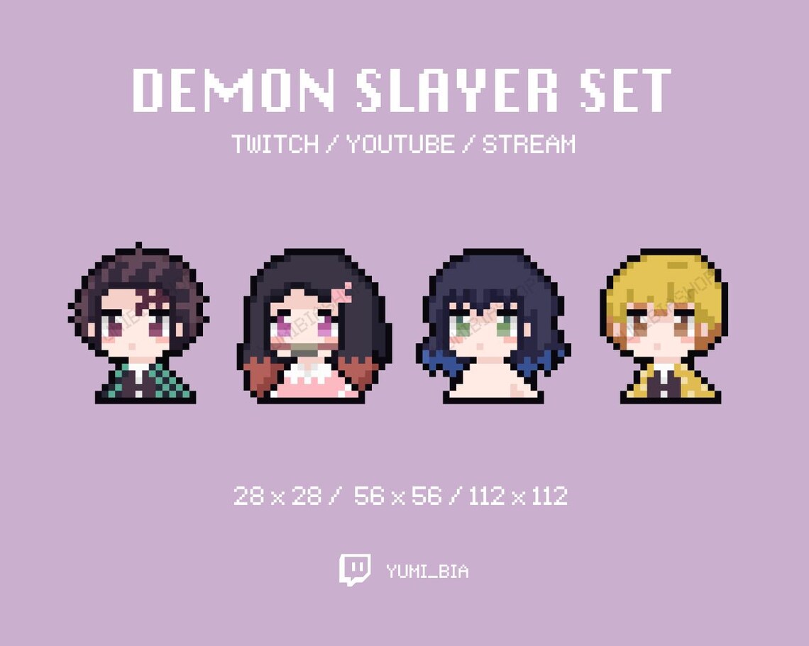 Demon Slayer Twitch Emotes | Twitch Sub Badges | Kimetsu No Yaiba ...