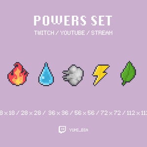 Powers Sub Badges | Bit Badges | Twitch Emotes | Stream Badges | Twitch ...
