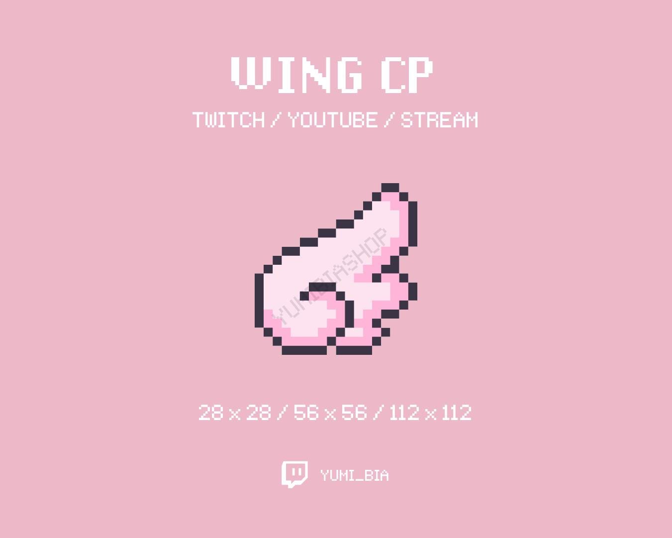Wing Twitch Channel Points Icon (pink) | Twitch Channel Point Icon ...