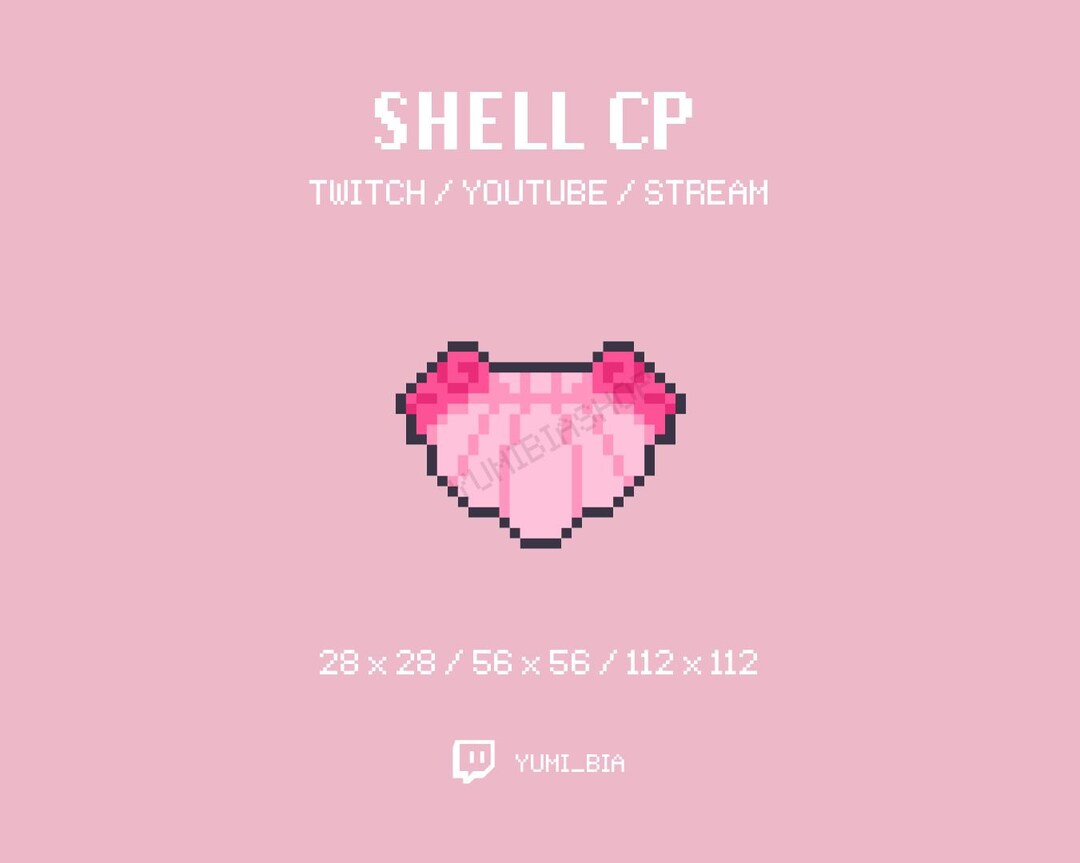 Ícone de pontos do canal Twitch da concha da melodia da sereia (rosa ...
