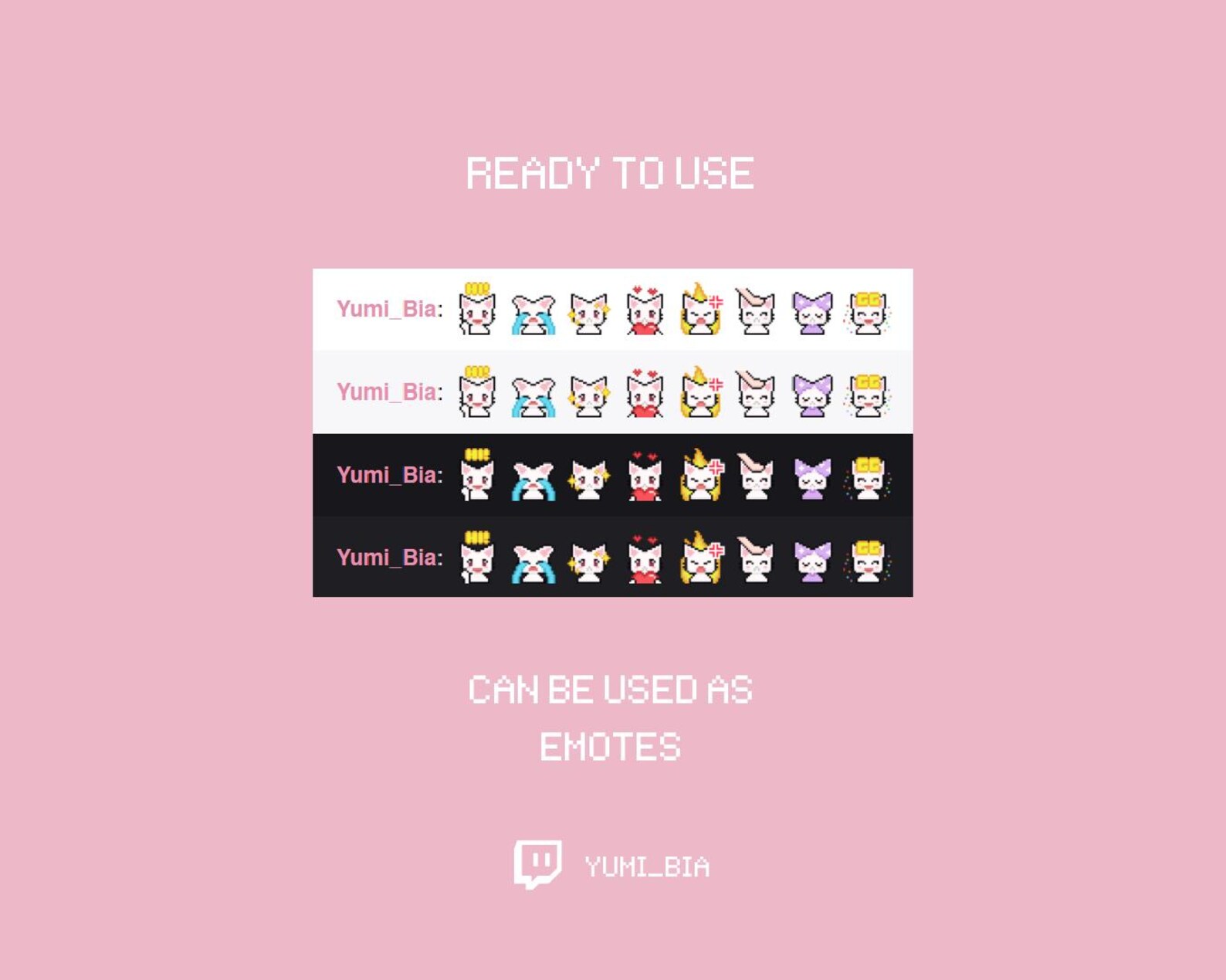 Cat Twitch Emote Pack (white) | Kitten Twitch Emote | Cute Twitch Emote ...