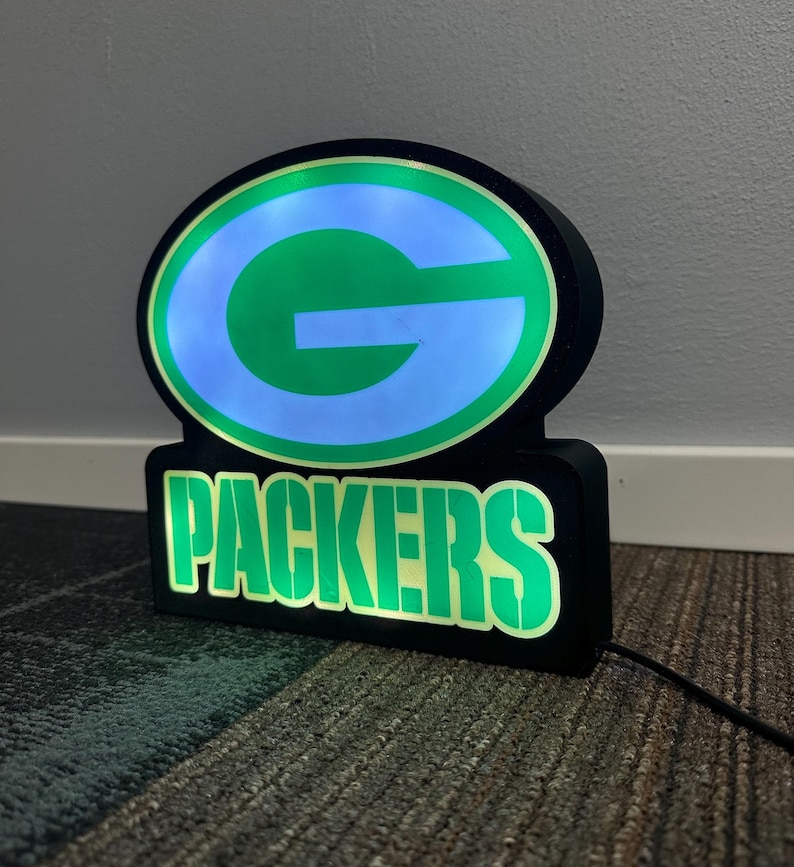 Green Bay Packers LED Sign - Etsy