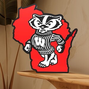 Wisconsin Badgers LED Sign - Etsy