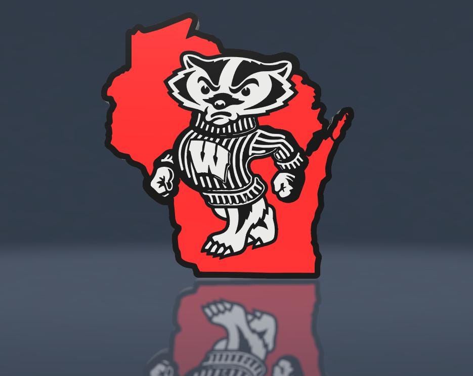 Wisconsin Badgers LED Sign - Etsy