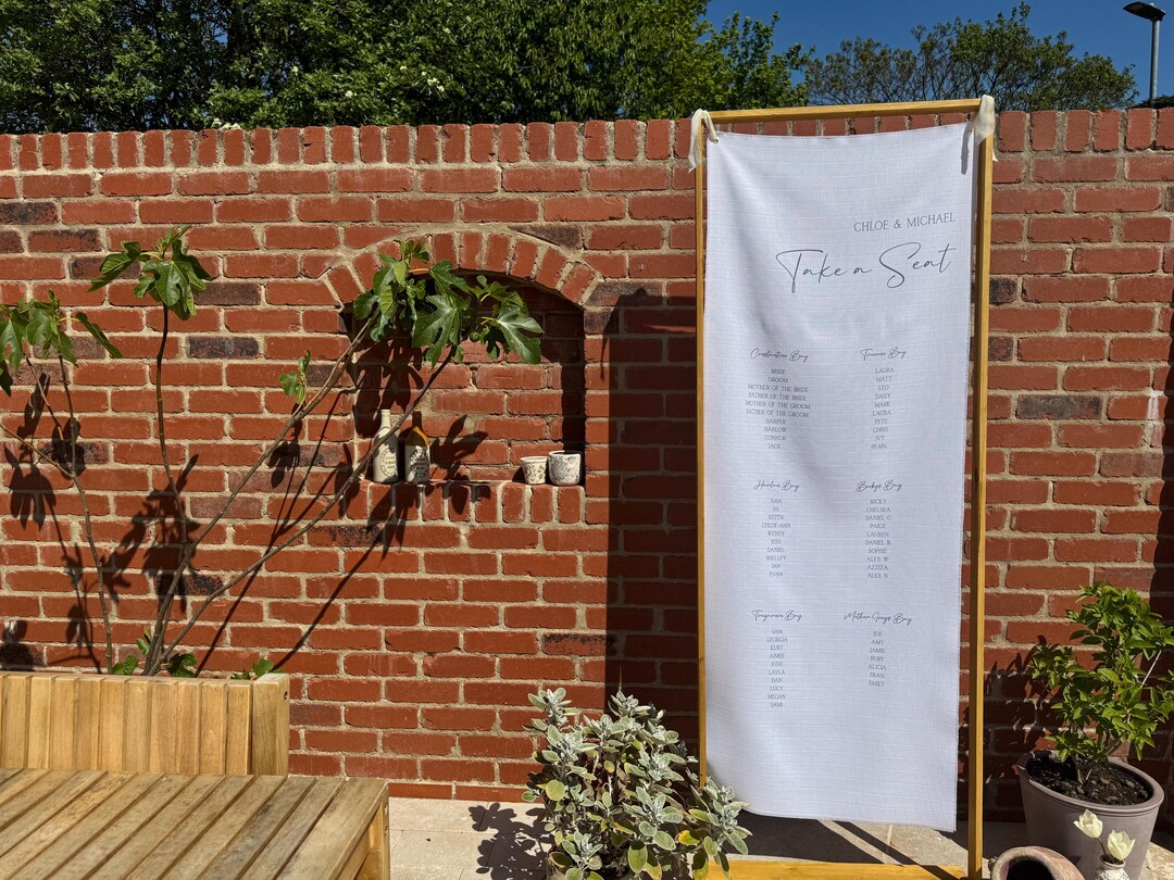 Linen Wedding Table Plan Seating Chart - Etsy UK