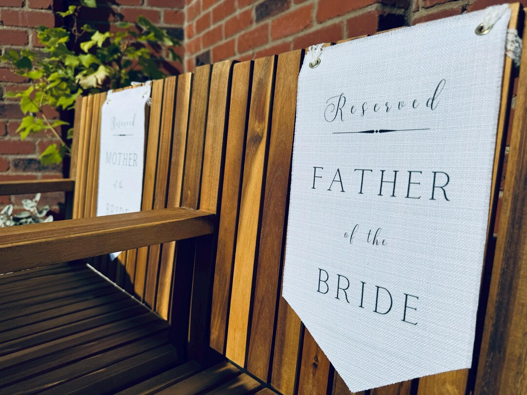 Wedding Decor - Fabric Reserved Signs - Chair Decor - Etsy