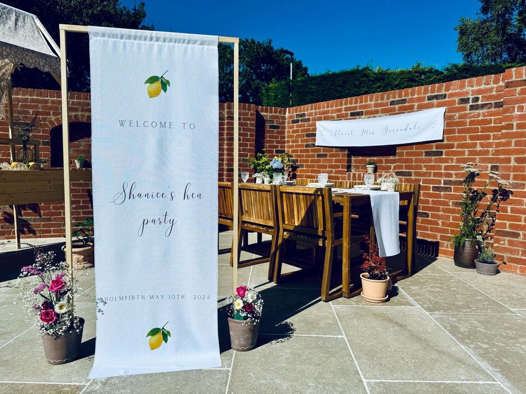 Custom Hen Party Sign - Bachelorette Sign Fabric Banner - Etsy