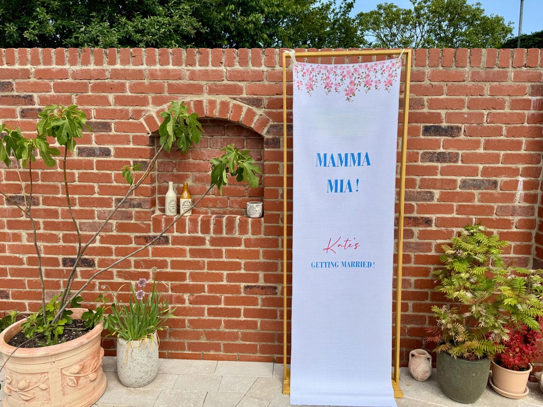 Linen Hen Do ABBA Theme Sign Bachelorette Banner Mamma Mia - Etsy