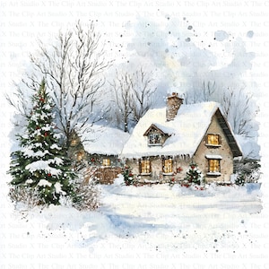 Christmas Card Clipart | 10 High Quality Jpgs | Digital Download | Junk ...